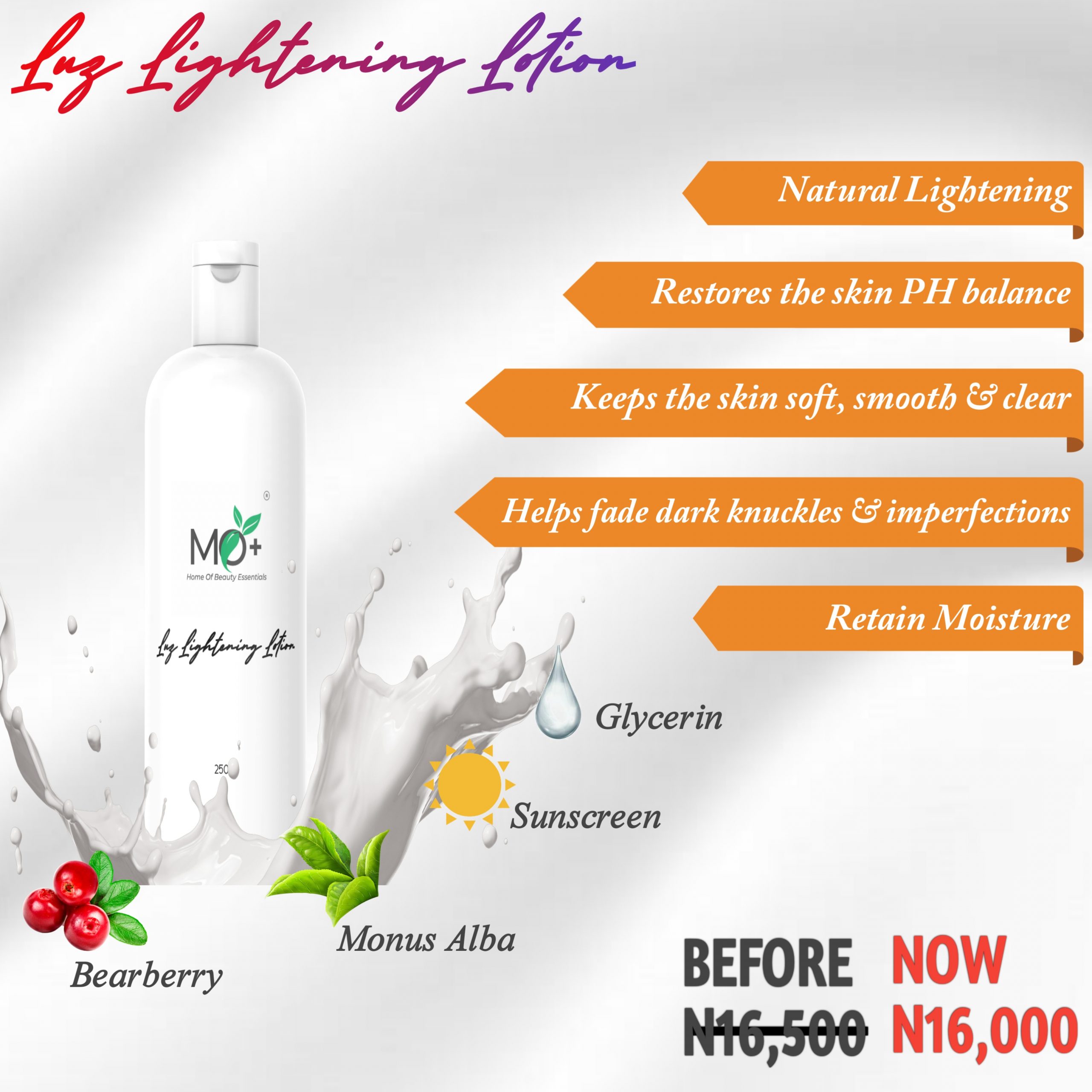 Luz Lightening Lotion – Mil Options-Plus