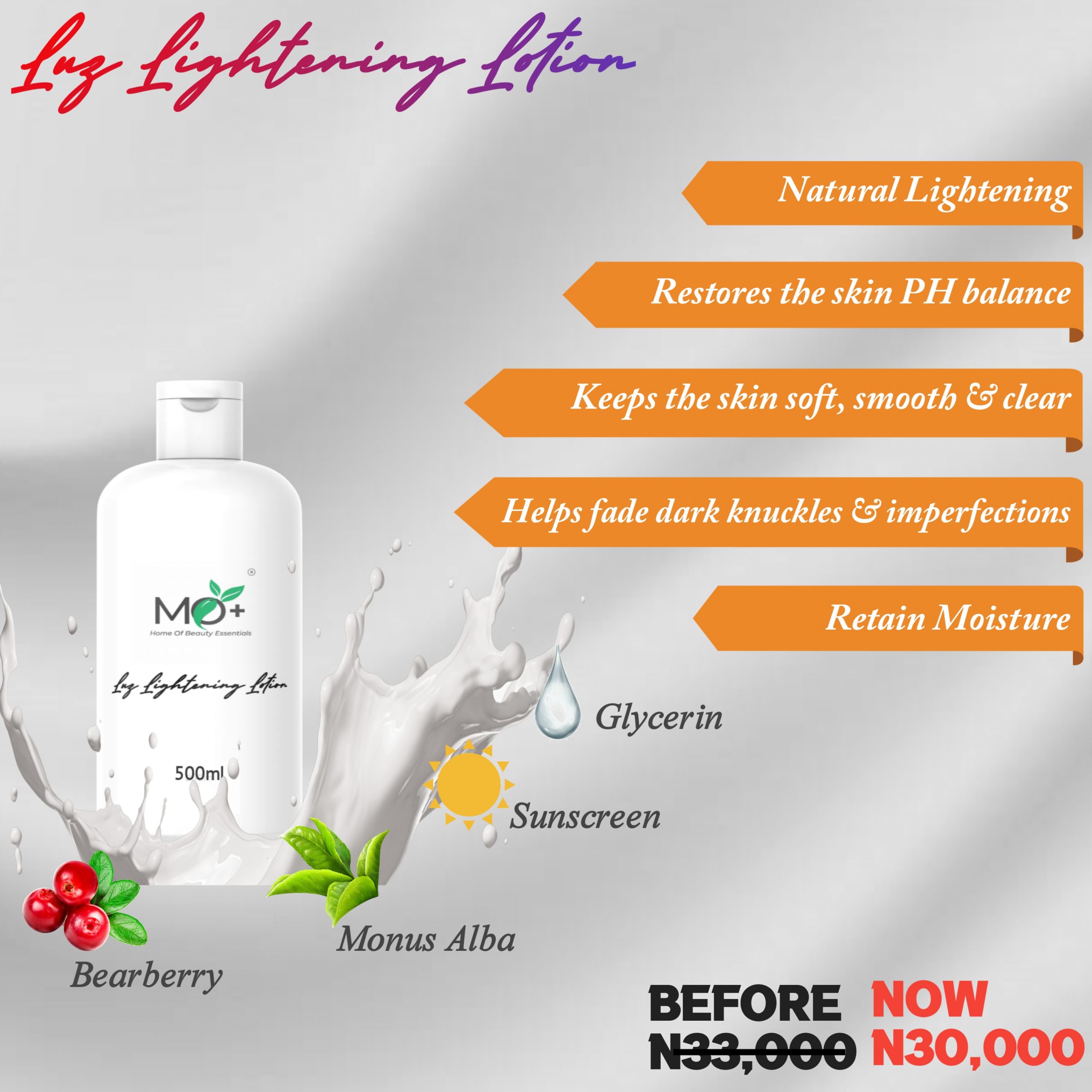 Luz Lightening Lotion – Mil Options-Plus